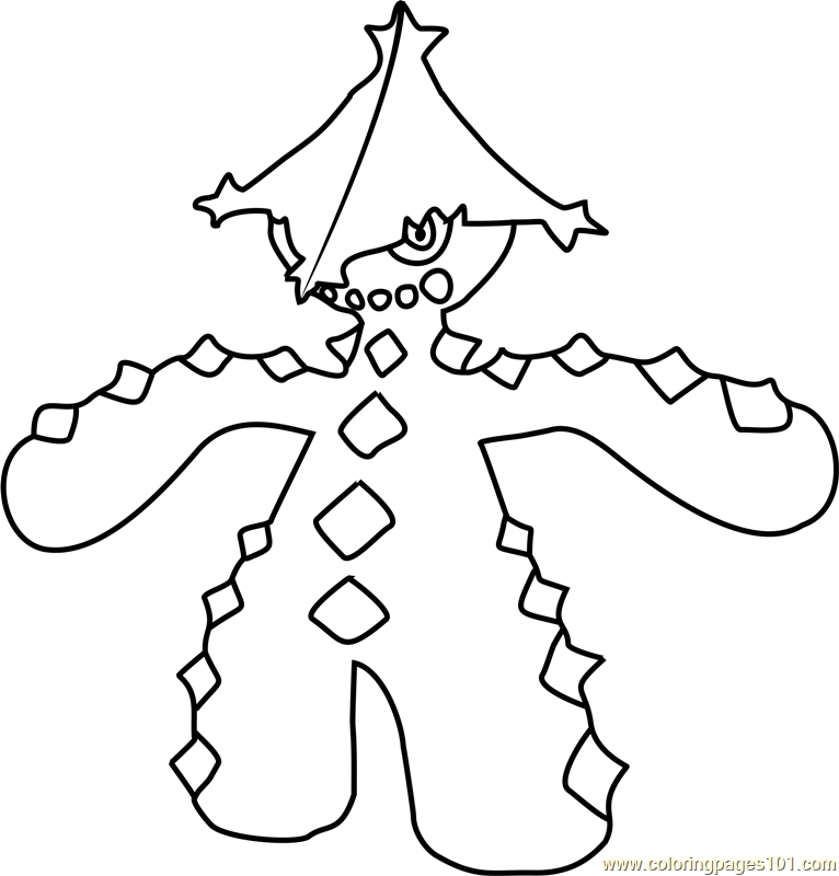 Cacturne Pokemon Coloring Page for Kids - Free Pokemon Printable ...