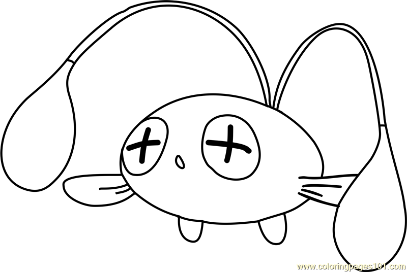 Chinchou Pokemon Coloring Page for Kids - Free Pokemon Printable ...