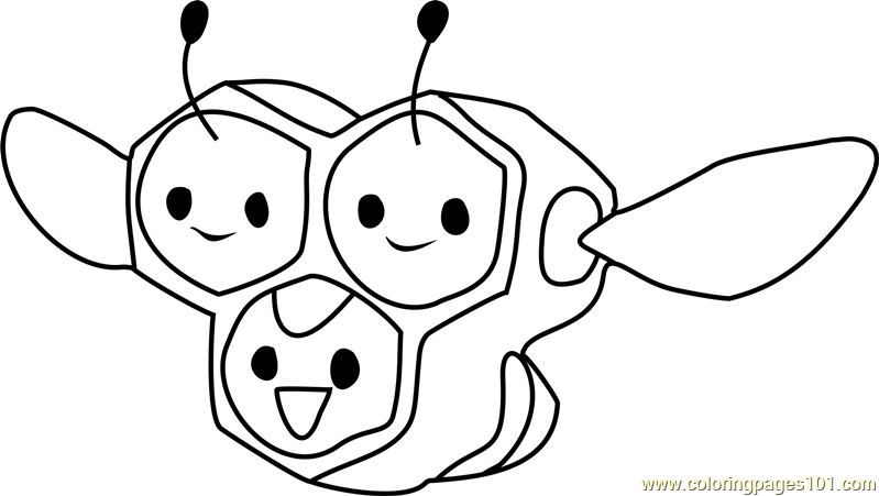 Combee Pokemon Coloring Page - Free Pokémon Coloring Pages ...