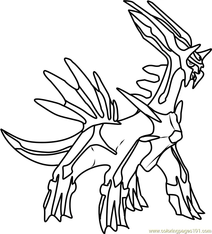 Dialga Pokemon Coloring Page for Kids - Free Pokemon Printable Coloring ...