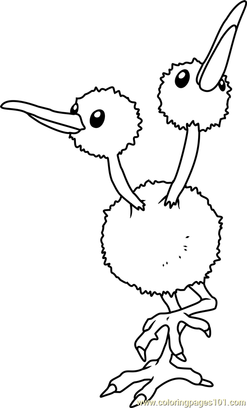 Doduo Pokemon Coloring Page - Free Pokémon Coloring Pages ...