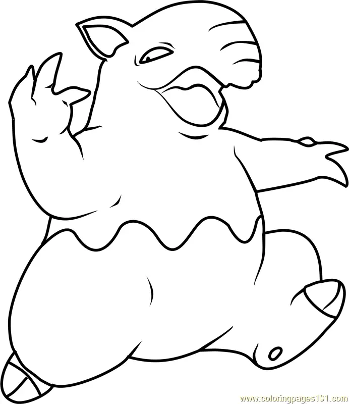 Drowzee Pokemon Coloring Page for Kids - Free Pokemon Printable ...