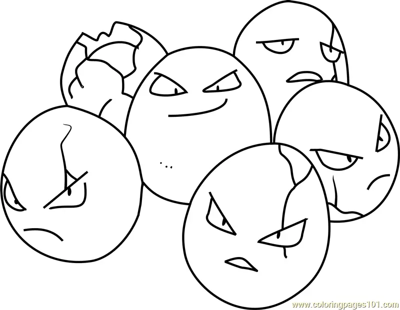 Exeggcute Pokemon Coloring Page for Kids - Free Pokemon Printable ...