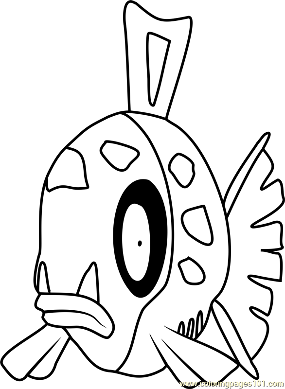 Feebas Pokemon Coloring Page for Kids - Free Pokemon Printable Coloring ...