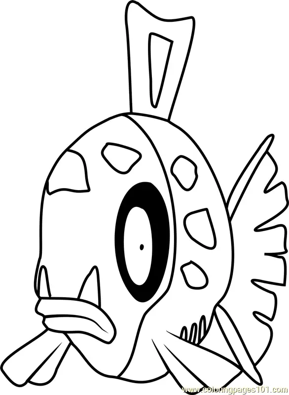 Feebas Pokemon Coloring Page for Kids - Free Pokemon Printable Coloring ...