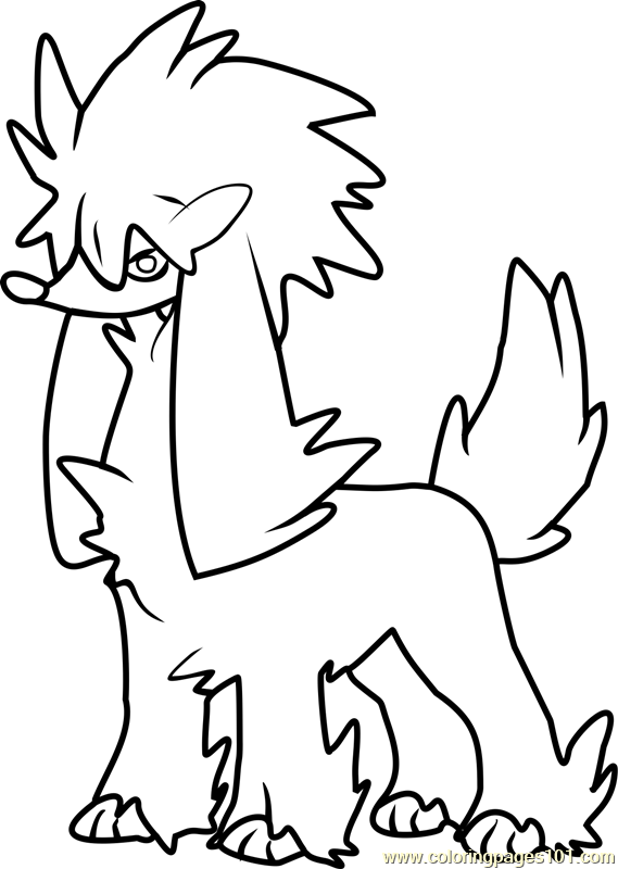 Furfrou Pokemon Coloring Page for Kids - Free Pokemon Printable ...