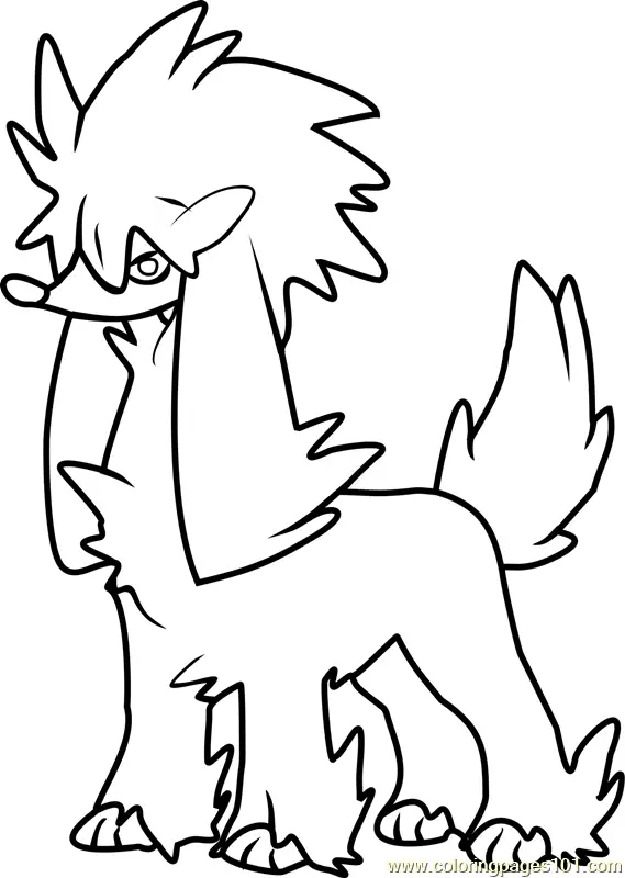 Furfrou Pokemon Coloring Page for Kids - Free Pokemon Printable ...