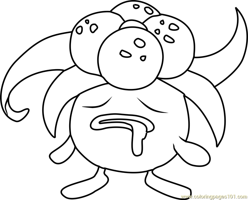 Gloom Pokemon Coloring Page for Kids - Free Pokemon Printable Coloring ...