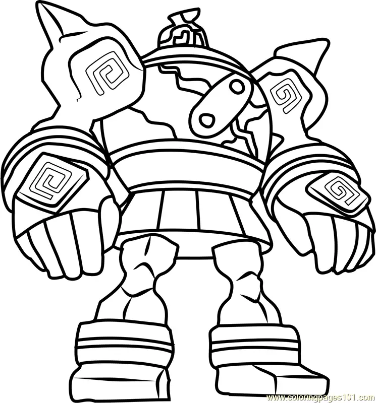 Golurk Pokemon Coloring Page for Kids - Free Pokemon Printable Coloring ...