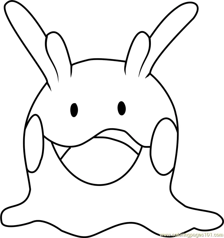 Goomy Pokemon Coloring Page for Kids - Free Pokemon Printable Coloring ...