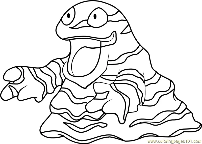 Grimer Pokemon Coloring Page for Kids - Free Pokemon Printable Coloring ...