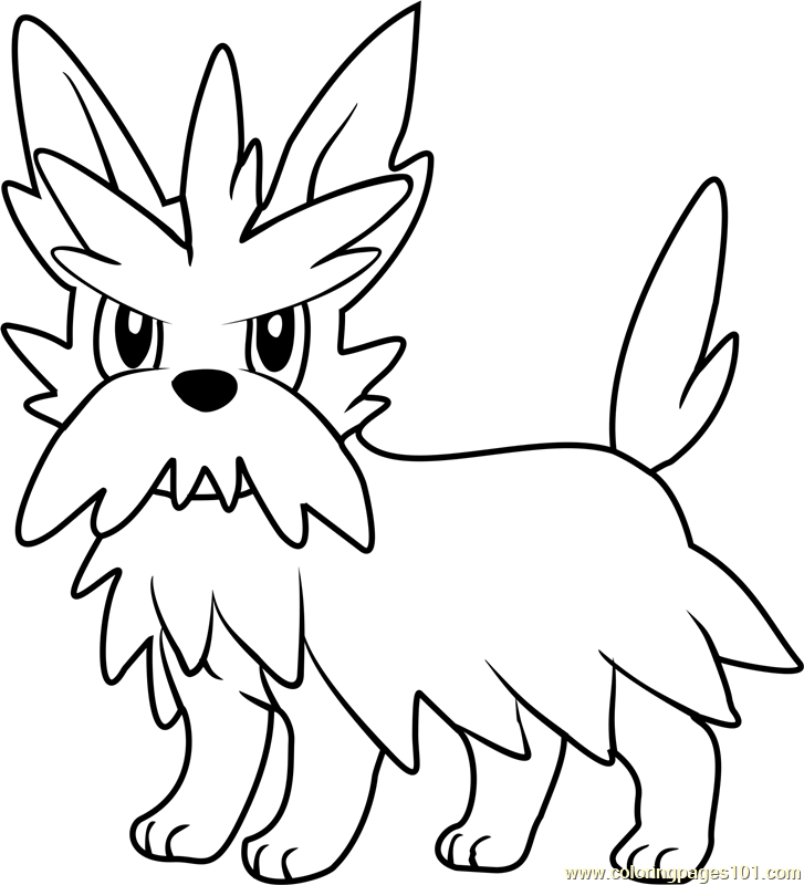 Herdier Pokemon Coloring Pages Sketch Coloring Page