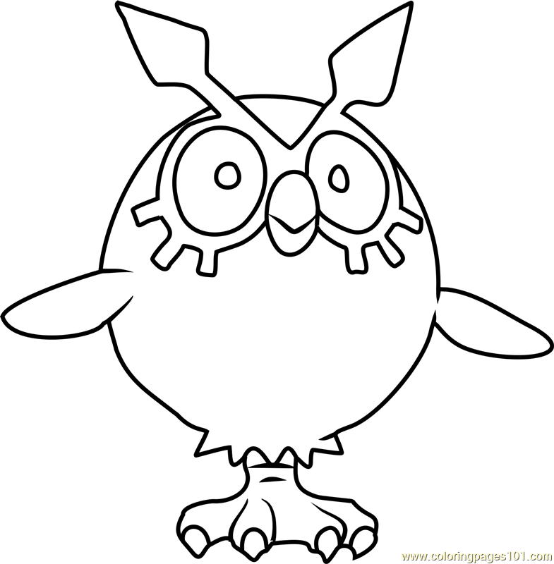 Hoothoot Pokemon Coloring Page - Free Pokémon Coloring Pages ...