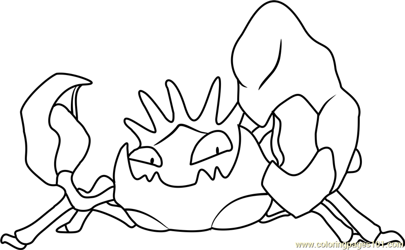 Kingler Pokemon Coloring Page
