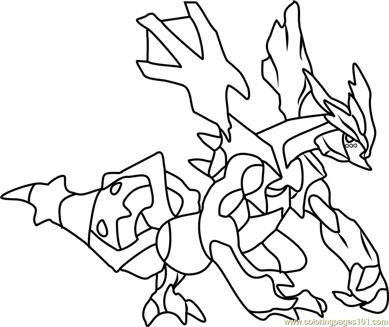 Kyurem Pokemon Coloring Page for Kids - Free Pokemon Printable Coloring ...
