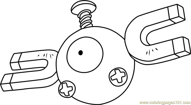 Magnemite Pokemon Coloring Page for Kids - Free Pokemon Printable ...