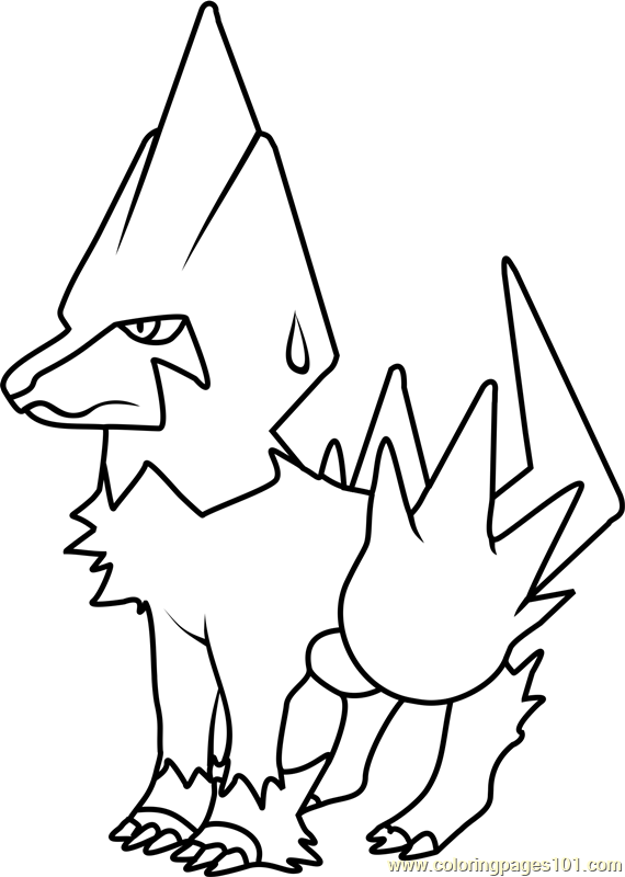 Manectric Pokemon Coloring Page for Kids - Free Pokemon Printable ...