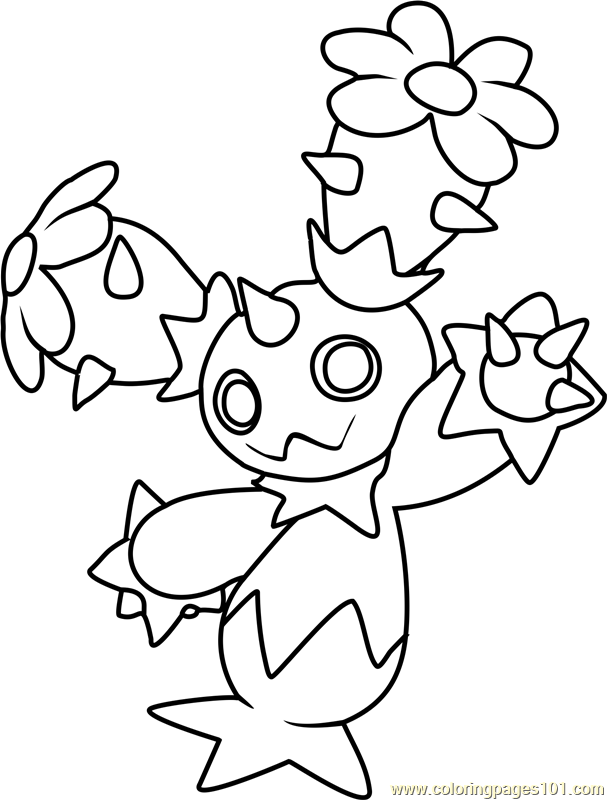 Maractus Pokemon Coloring Page for Kids - Free Pokemon Printable ...