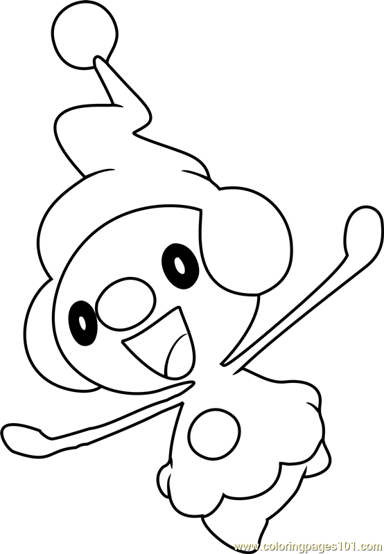 Mime Jr Coloring Page - Free Pokémon Coloring Pages : ColoringPages101.com