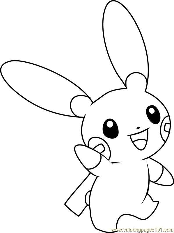 Pokemon Plusle And Minun Coloring Pages