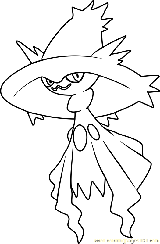 Mismagius Pokemon Coloring Page - Free Pokémon Coloring Pages ...