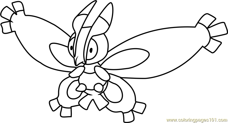 Mothim Pokemon Coloring Page for Kids - Free Pokemon Printable Coloring ...