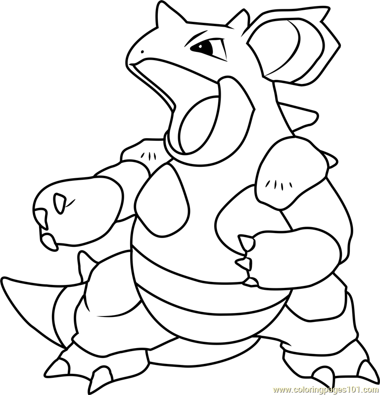 Pokemon Coloring Pages Nidoking Nidoqueen