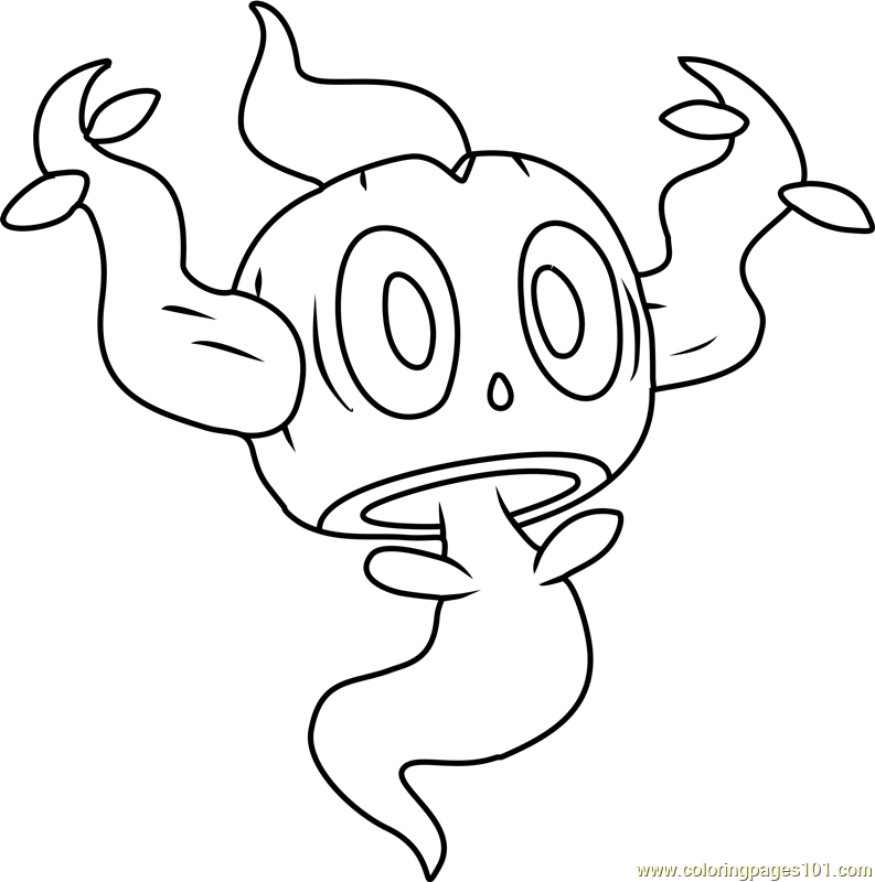 Phantump Coloring Page Coloring Pages