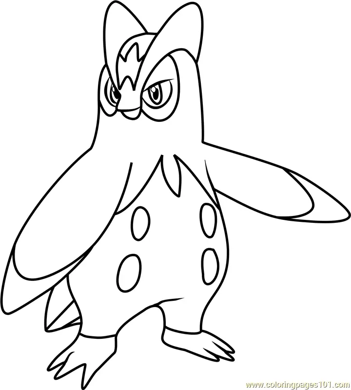 Prinplup Pokemon Coloring Page for Kids - Free Pokemon Printable ...