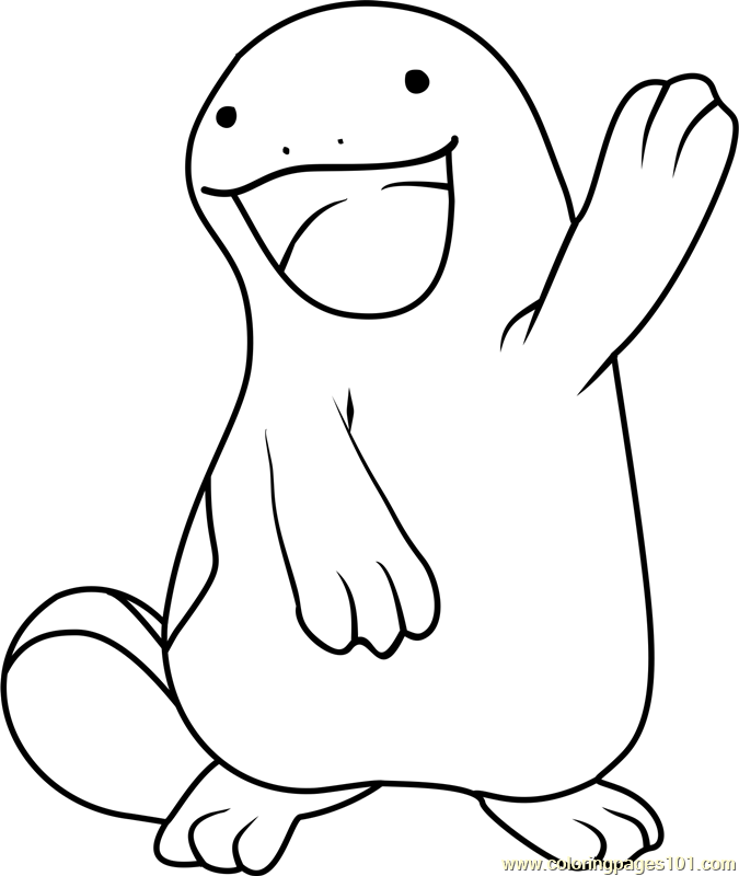 Quagsire Pokemon Coloring Page for Kids - Free Pokemon Printable ...