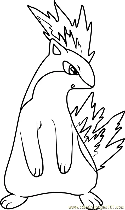 Quilava Pokemon Coloring Page for Kids - Free Pokemon Printable ...