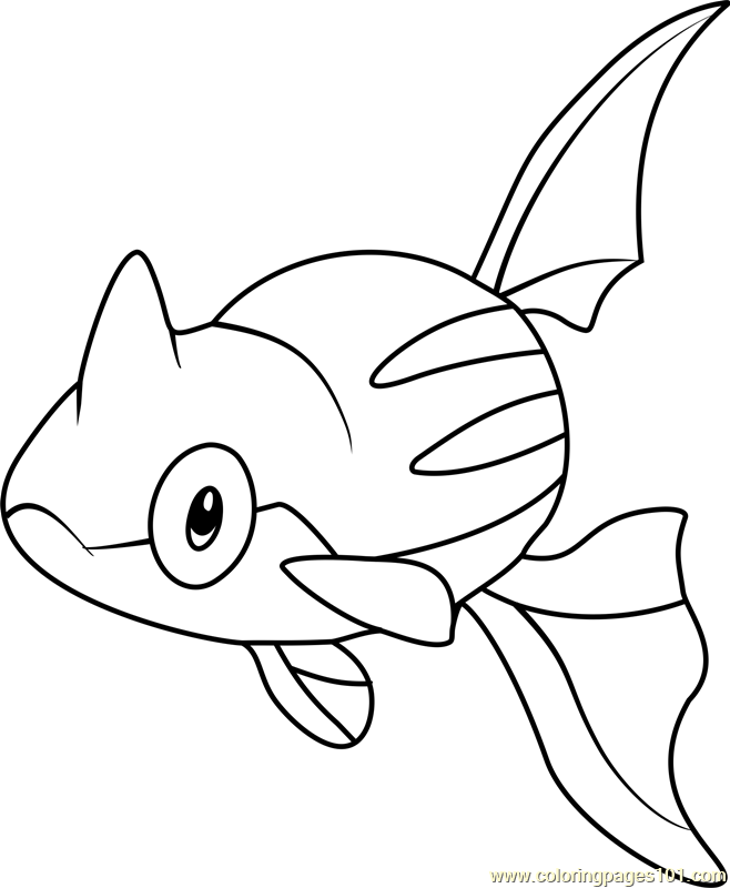 Remoraid Pokemon Coloring Page for Kids - Free Pokemon Printable ...