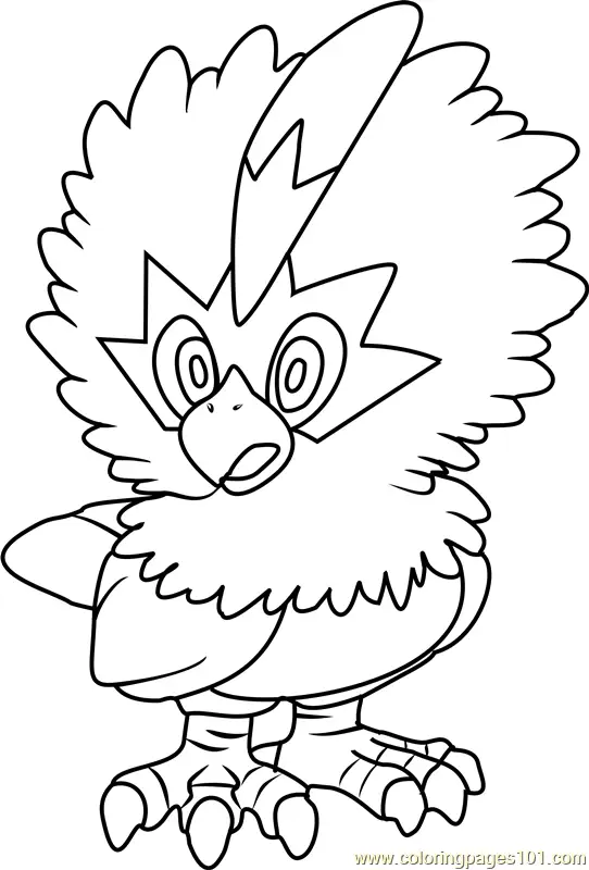 Rufflet Pokemon Coloring Page for Kids - Free Pokemon Printable ...