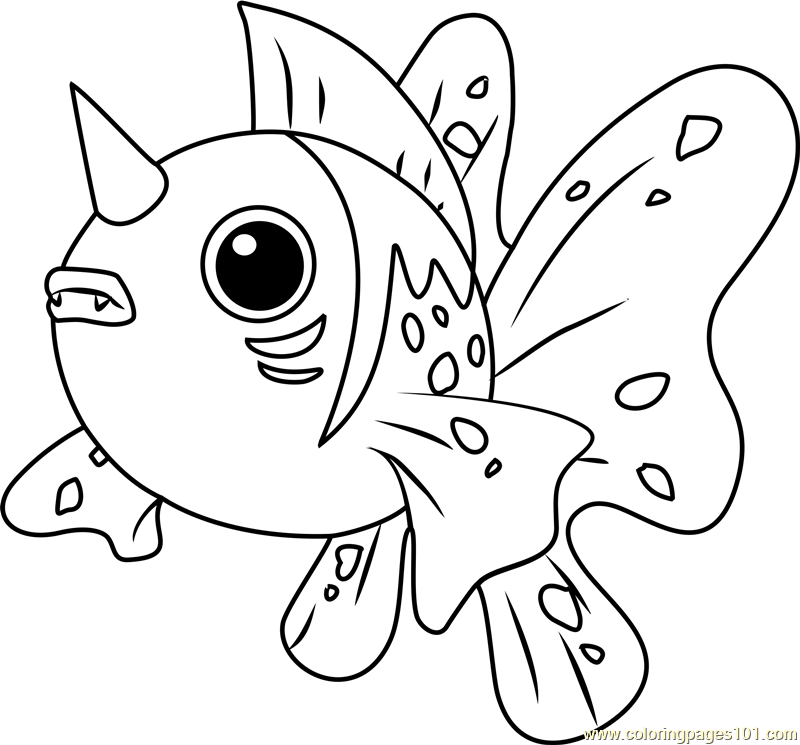 Pokemon Coloring Pages Fish Harp Coloring Pages