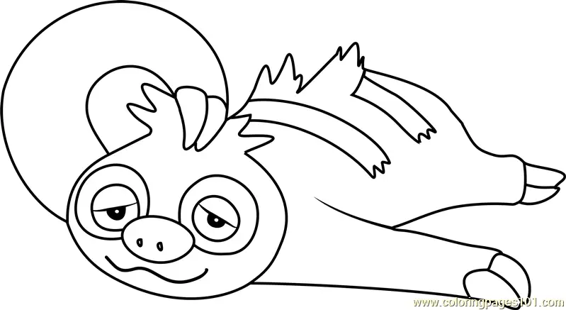 Slakoth Pokemon Coloring Page for Kids - Free Pokemon Printable ...