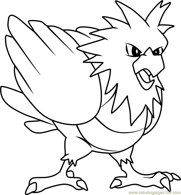 Spearow Pokemon Coloring Page for Kids - Free Pokemon Printable ...