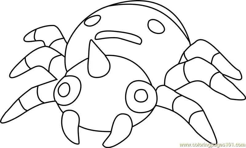 Spinarak Pokemon Coloring Page for Kids - Free Pokemon Printable ...