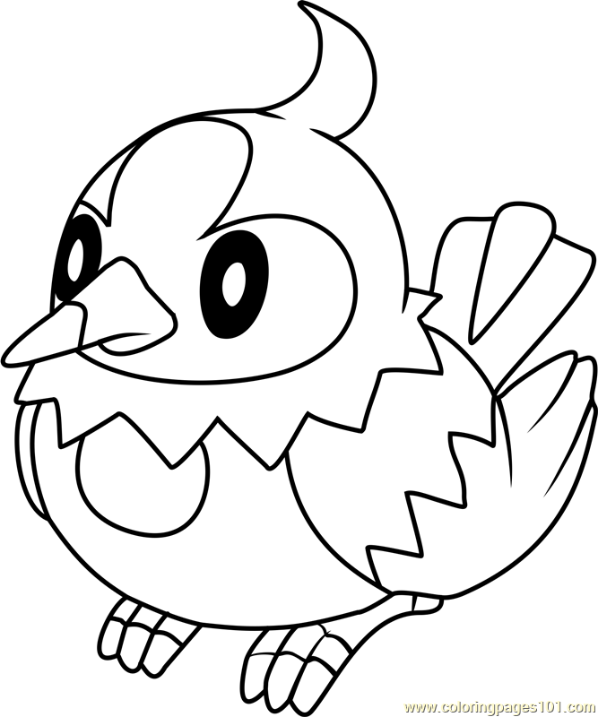 Starly Pokemon Coloring Page - Free Pokémon Coloring Pages ...