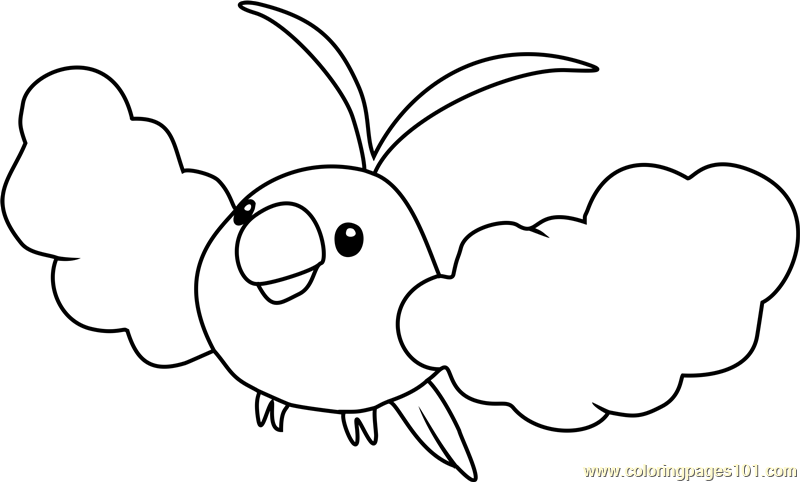 Swablu Pokemon Coloring Page - Free Pokémon Coloring Pages ...