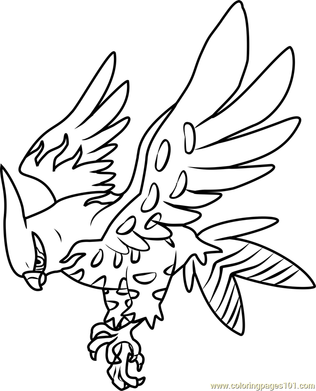 Talonflame Pokemon Coloring Page for Kids - Free Pokemon Printable ...