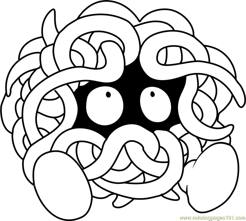 Tangela Pokemon Coloring Page for Kids - Free Pokemon Printable ...