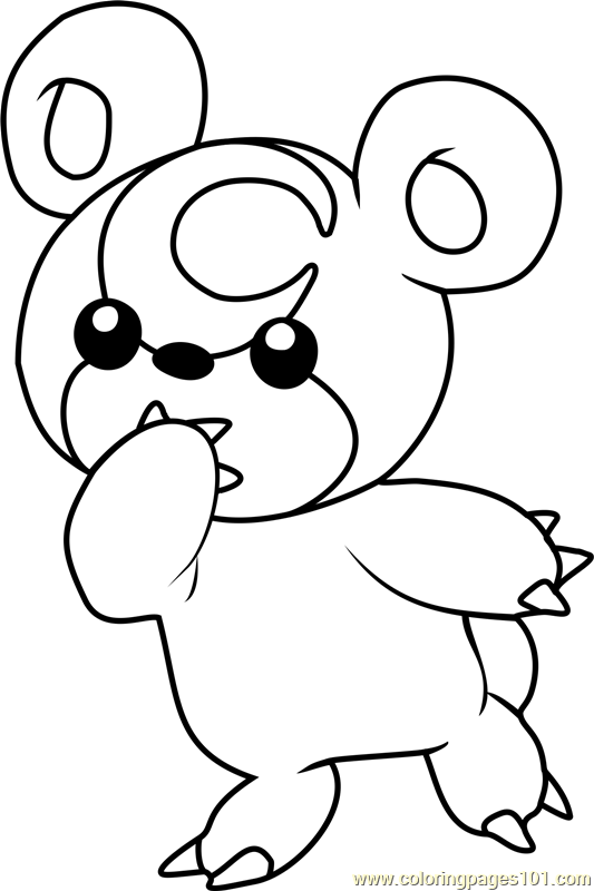 Teddiursa Pokemon Coloring Page - Free Pokémon Coloring Pages ...