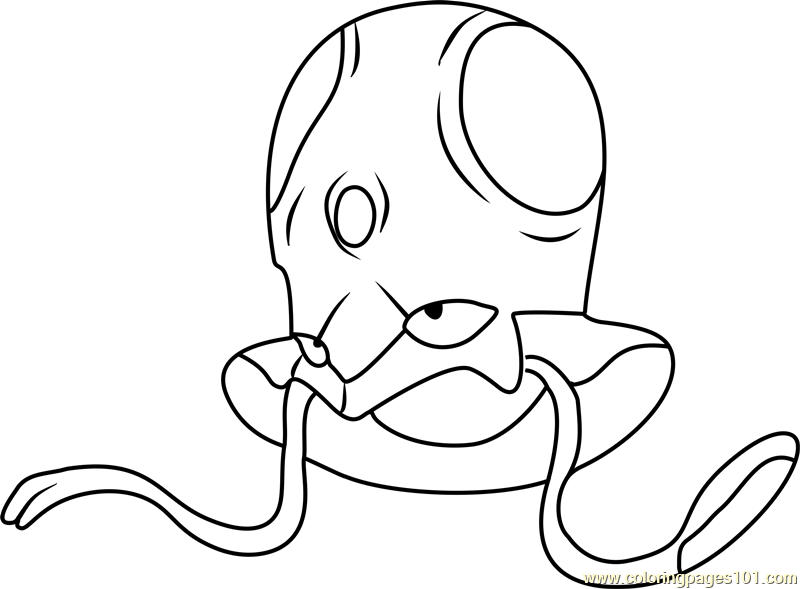 Tentacool Pokemon Coloring Page for Kids - Free Pokemon Printable ...