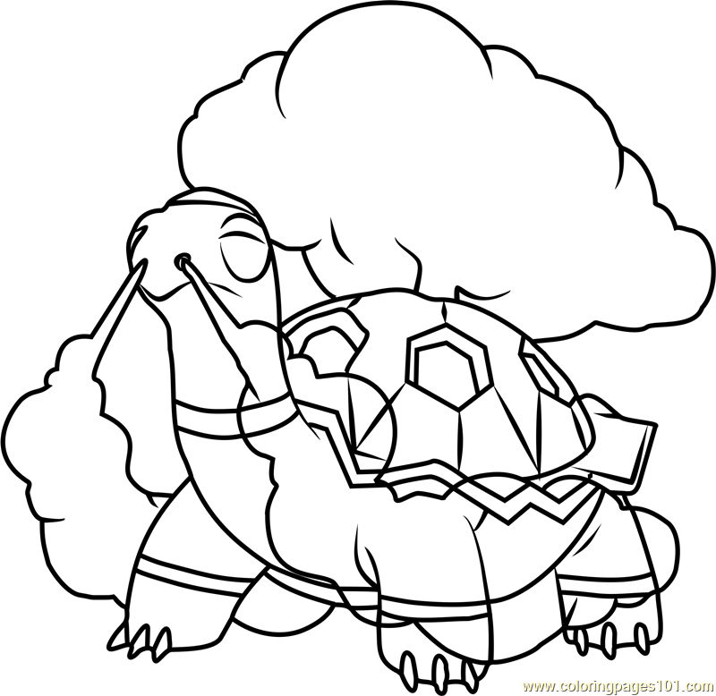 Torkoal Pokemon Coloring Page for Kids - Free Pokemon Printable ...