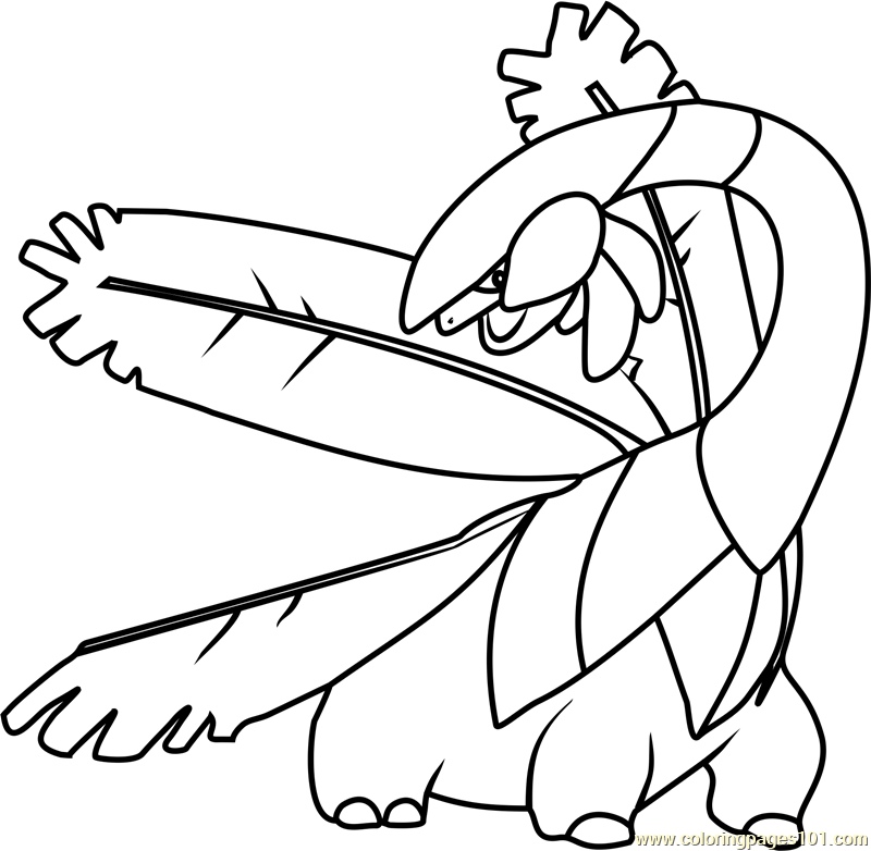 Tropius Pokemon Coloring Page for Kids - Free Pokemon Printable ...