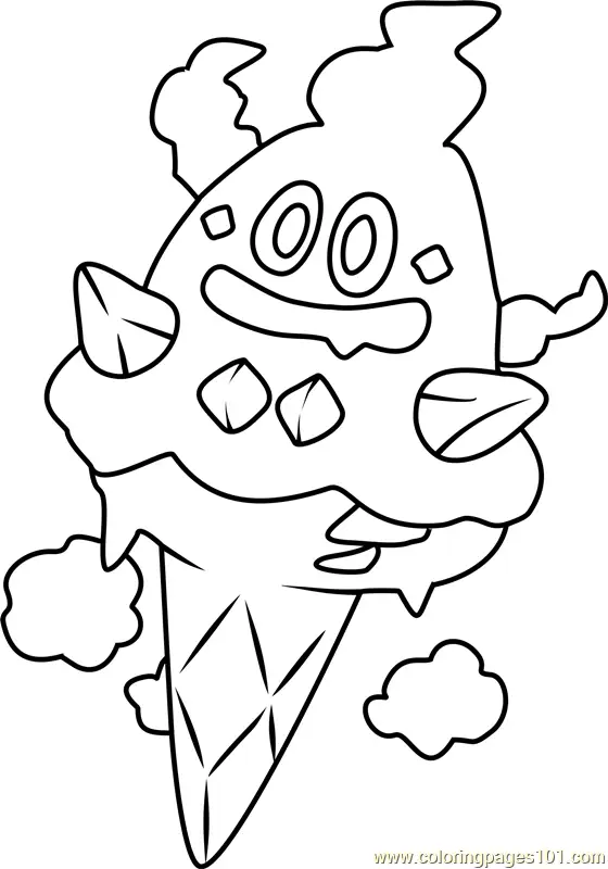 Vanillish Pokemon Coloring Page for Kids - Free Pokemon Printable ...