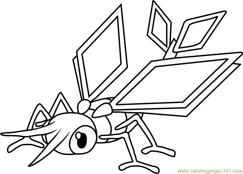 Vibrava Pokemon Coloring Page for Kids - Free Pokemon Printable ...