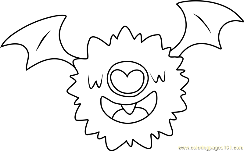 Woobat Pokemon Coloring Page - Free Pokémon Coloring Pages ...