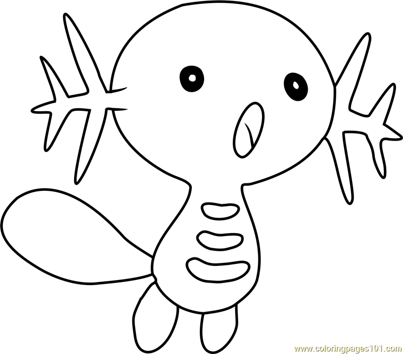 Wooper Pokemon Coloring Page for Kids - Free Pokemon Printable Coloring ...