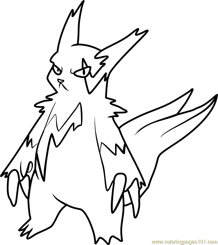 Zangoose Pokemon Coloring Page for Kids - Free Pokemon Printable ...